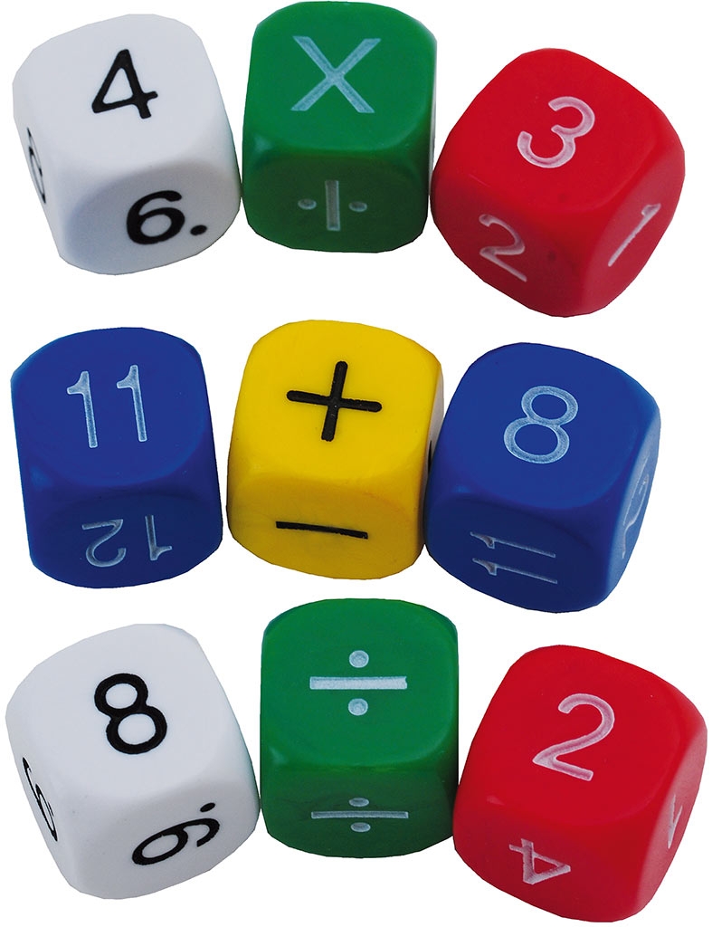 10 farbige Mathe-Würfel | k2-verlag.ch